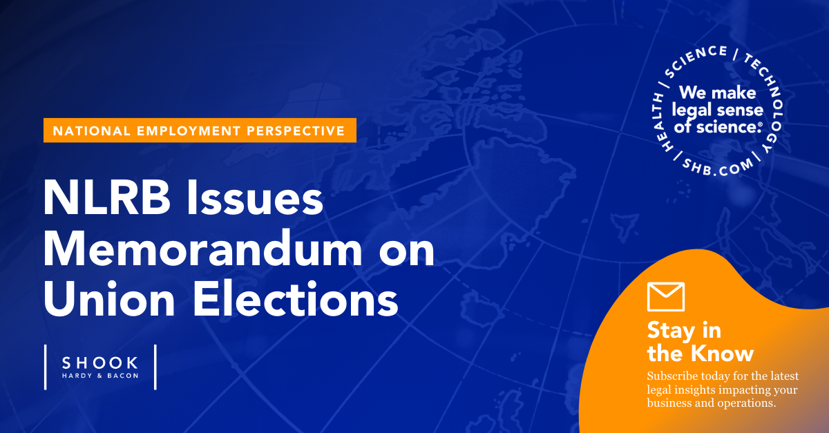 NLRB Issues Memorandum on Union Elections | National Employment ...