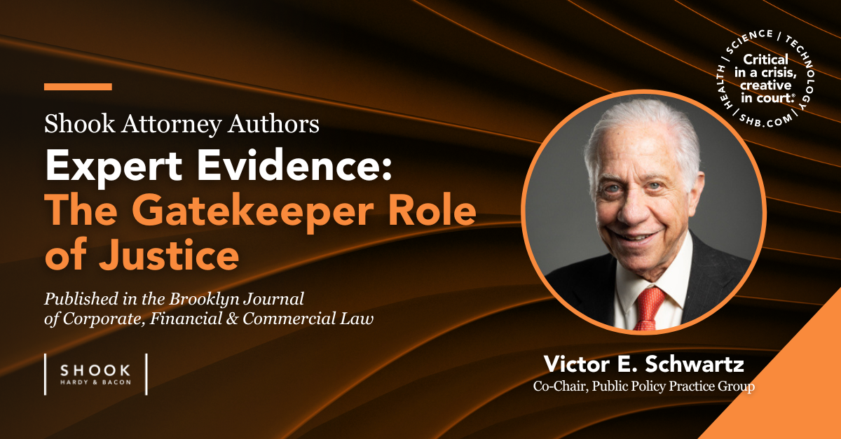 Schwartz: Judges Should Act as Gatekeepers to Screen Unreliable ...