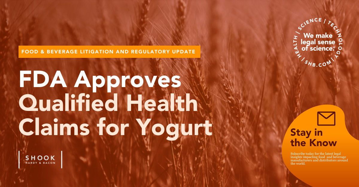 FDA Approves Qualified Health Claims for Yogurt | Food and Beverage ...